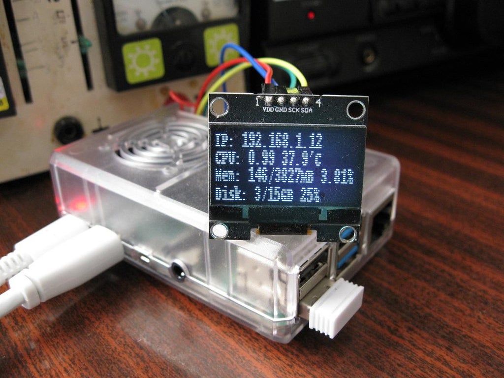 Raspberry Pi Monitoring System Via Oled Display Module 5 Steps Instructables