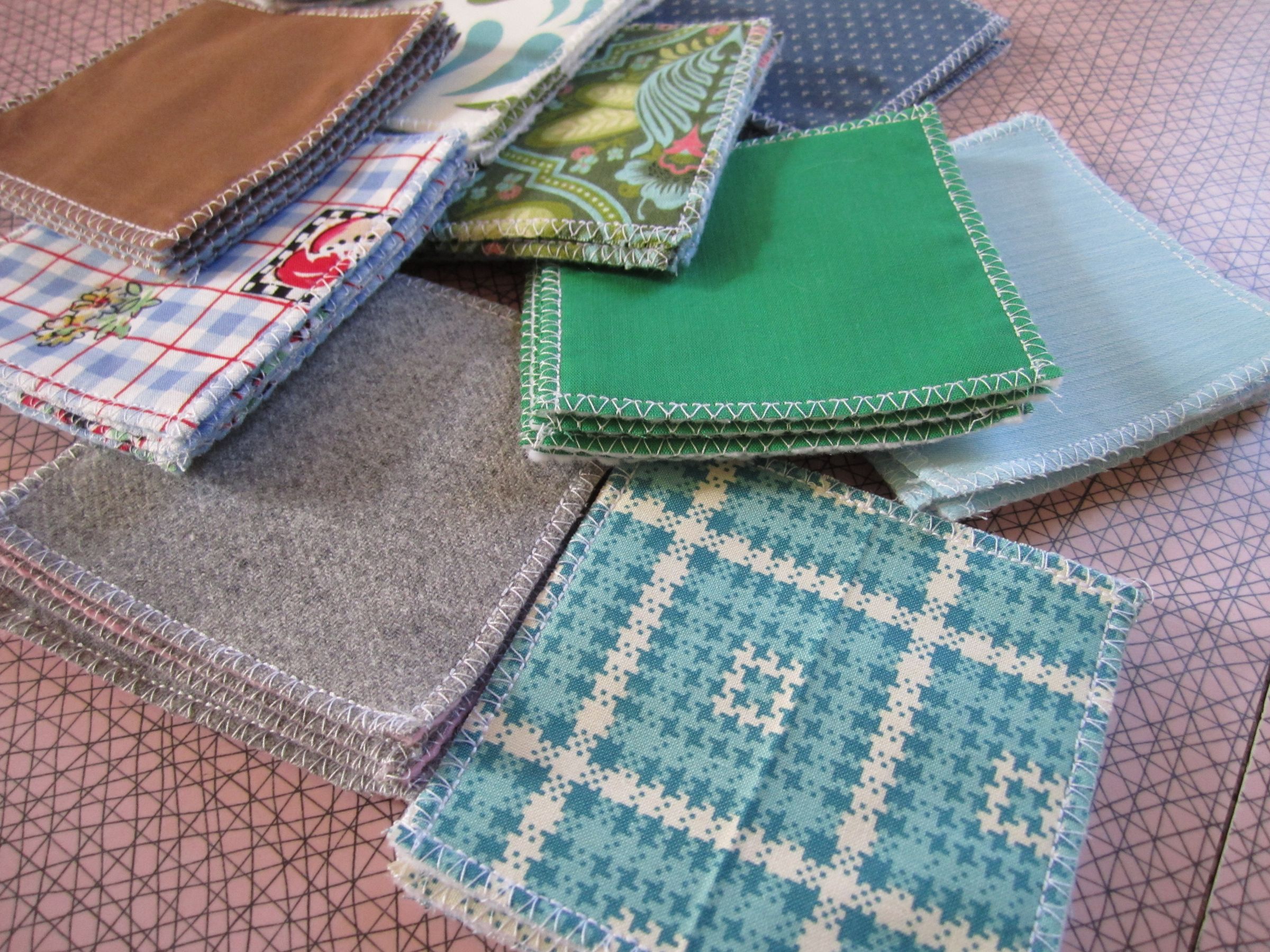 Sew Felt and Cotton Quilt Square Coasters! : 4 Steps - Instructables