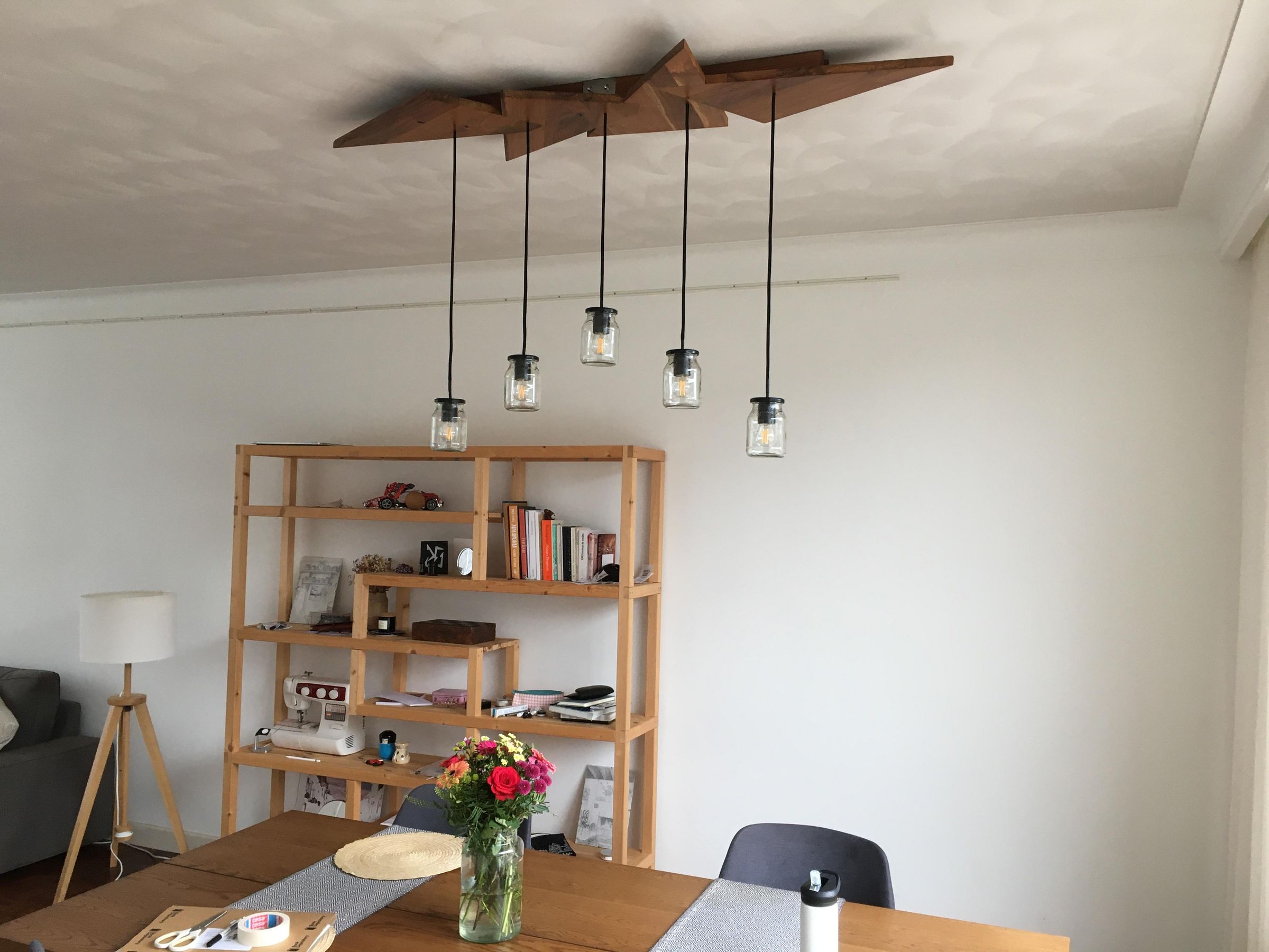 Turning an Old Teak Coffee Table Into a Ceiling Lamp : 5 Steps (with ...