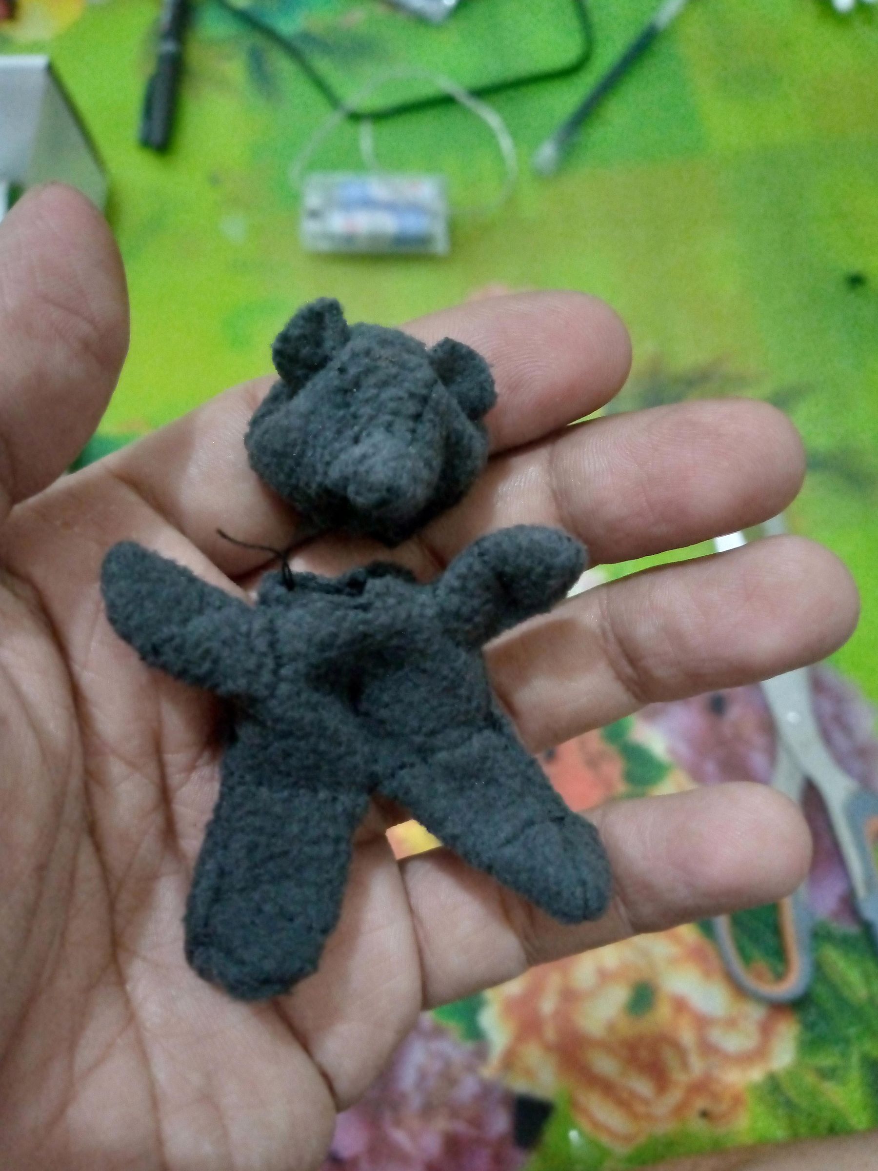 Making Little Teddy With Real Pattern Doll Hand Sewing : 6 Steps ...
