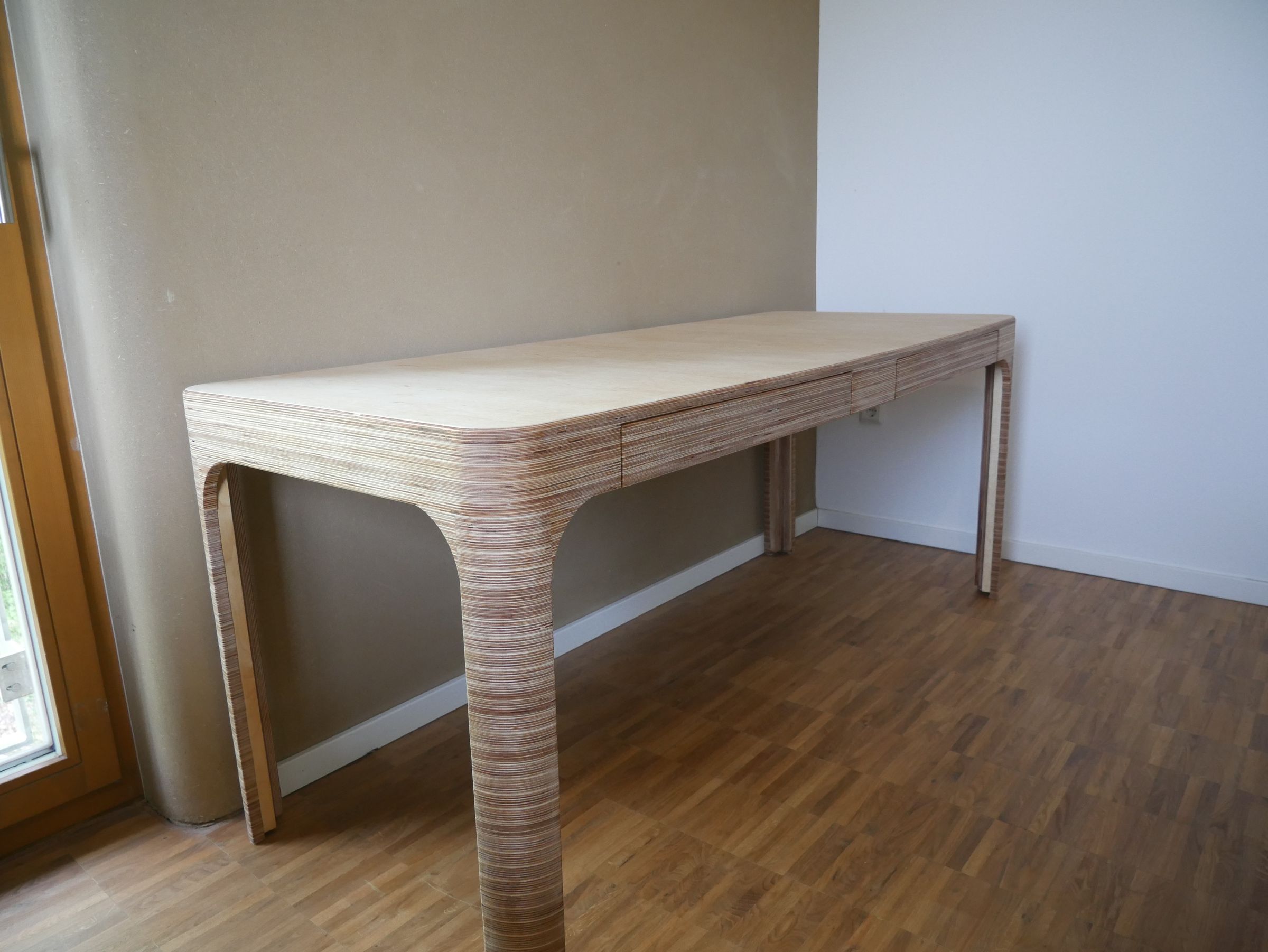 Plywood Desk for Double Home Office : 13 Steps (with Pictures ...