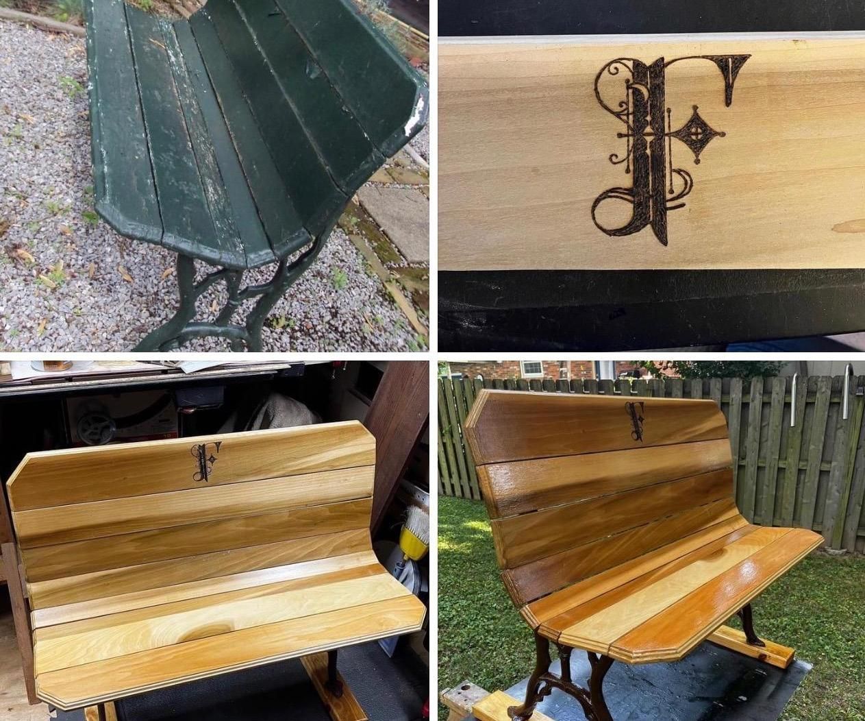 Vintage School Desk Restoration Conversion to Bench (Decades to Make ...