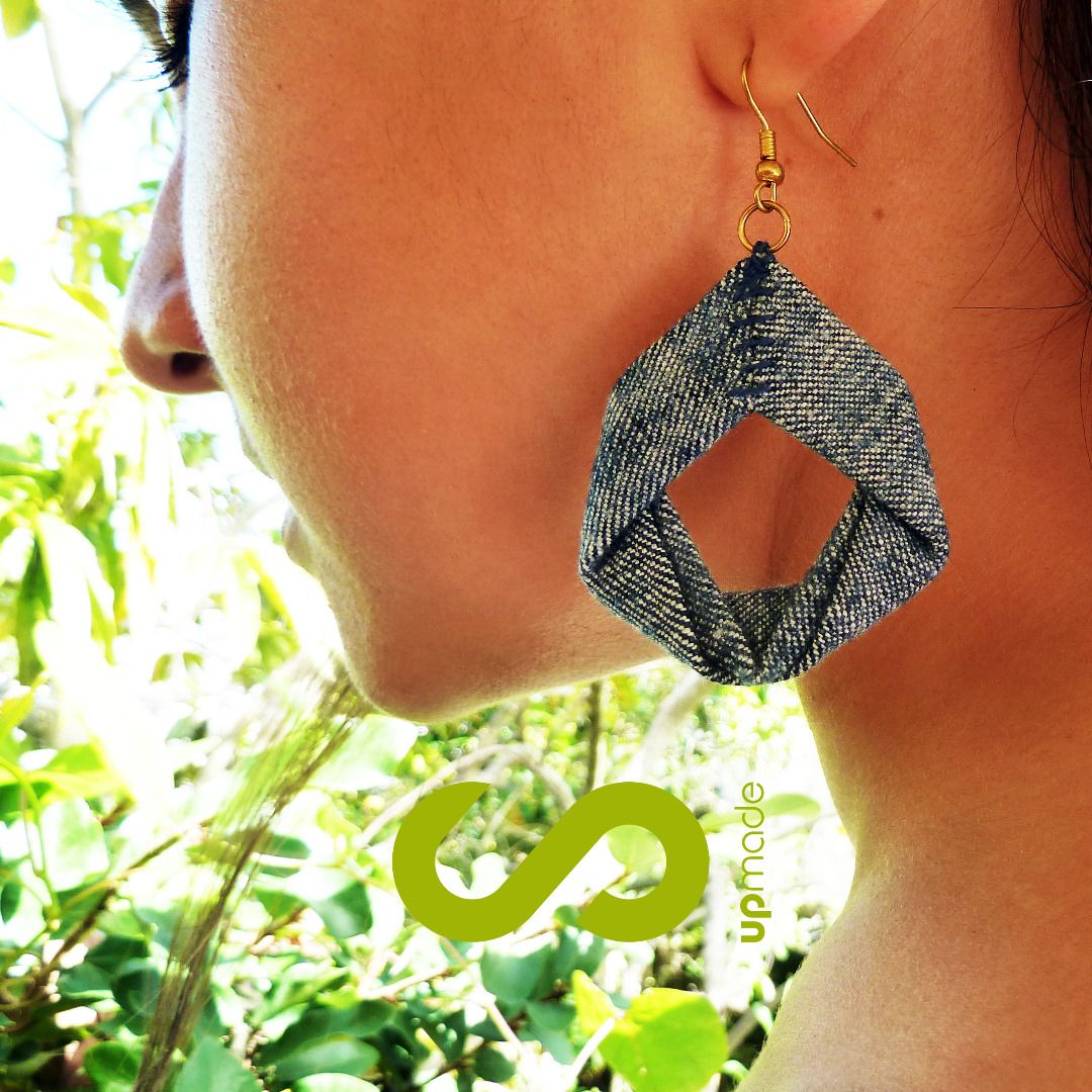 Upcycled Denim Earrings DIY Jewelry Tutorial by Upmade : 8 Steps (with ...