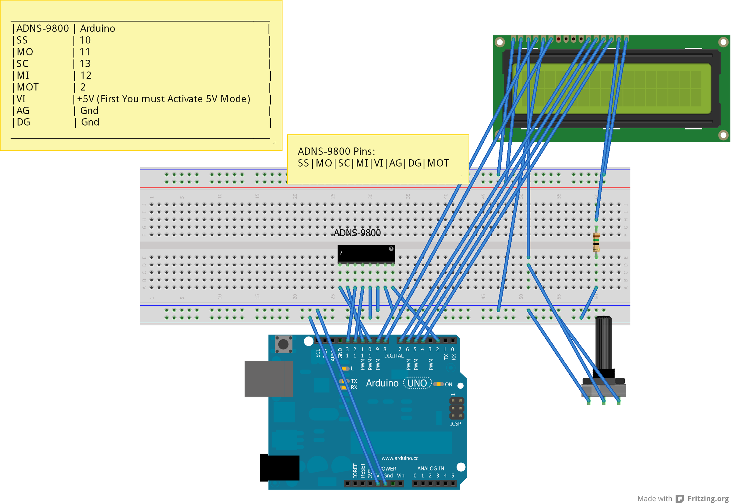 Arduino Tutorial: Get Traveled Distance Using ADNS-9800 Laser Mouse ...
