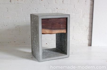 HomeMade Modern DIY Concrete Walnut Nightstand : 16 Steps (with ...