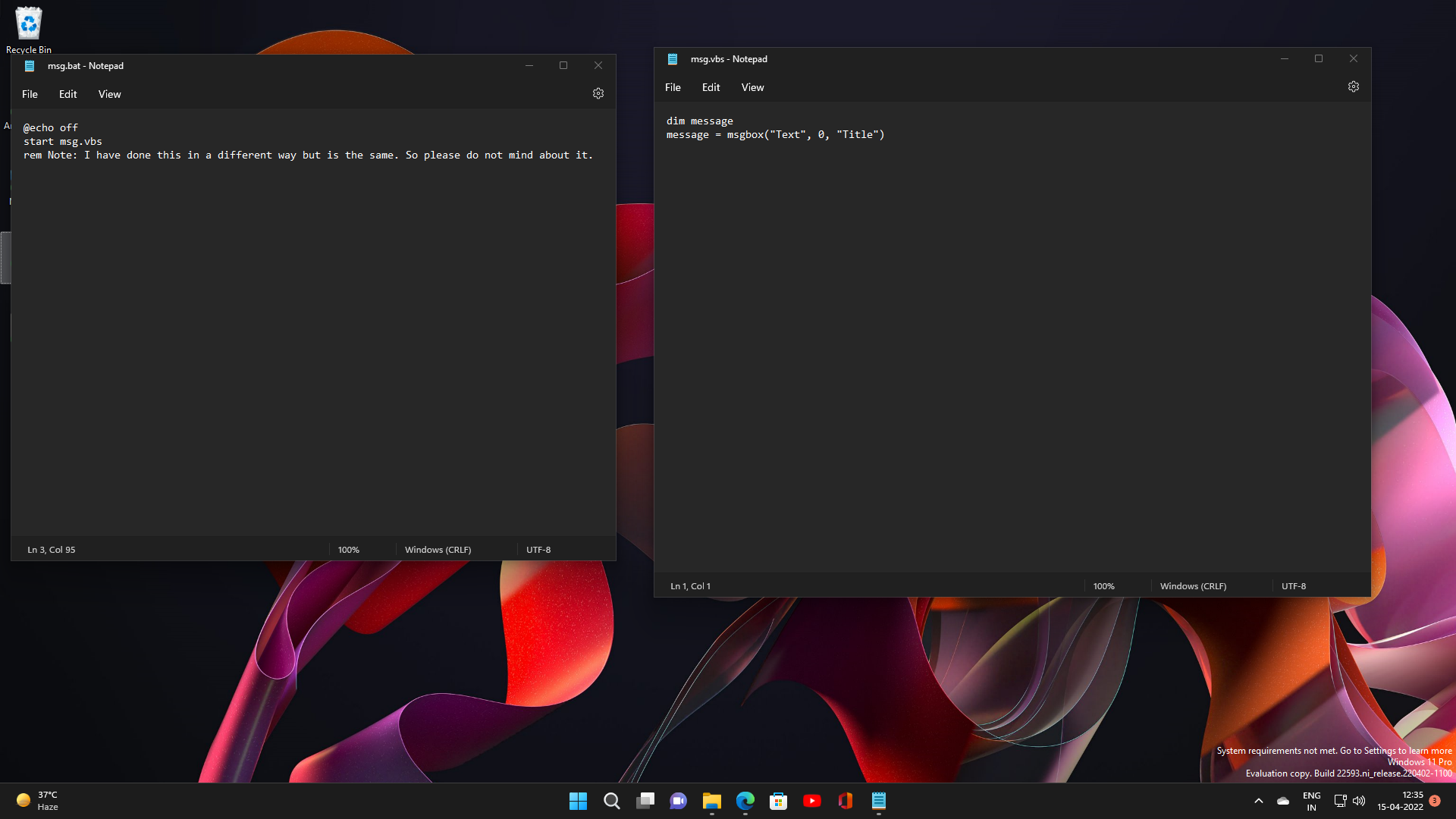 Batch File to Make Message Box - Instructables