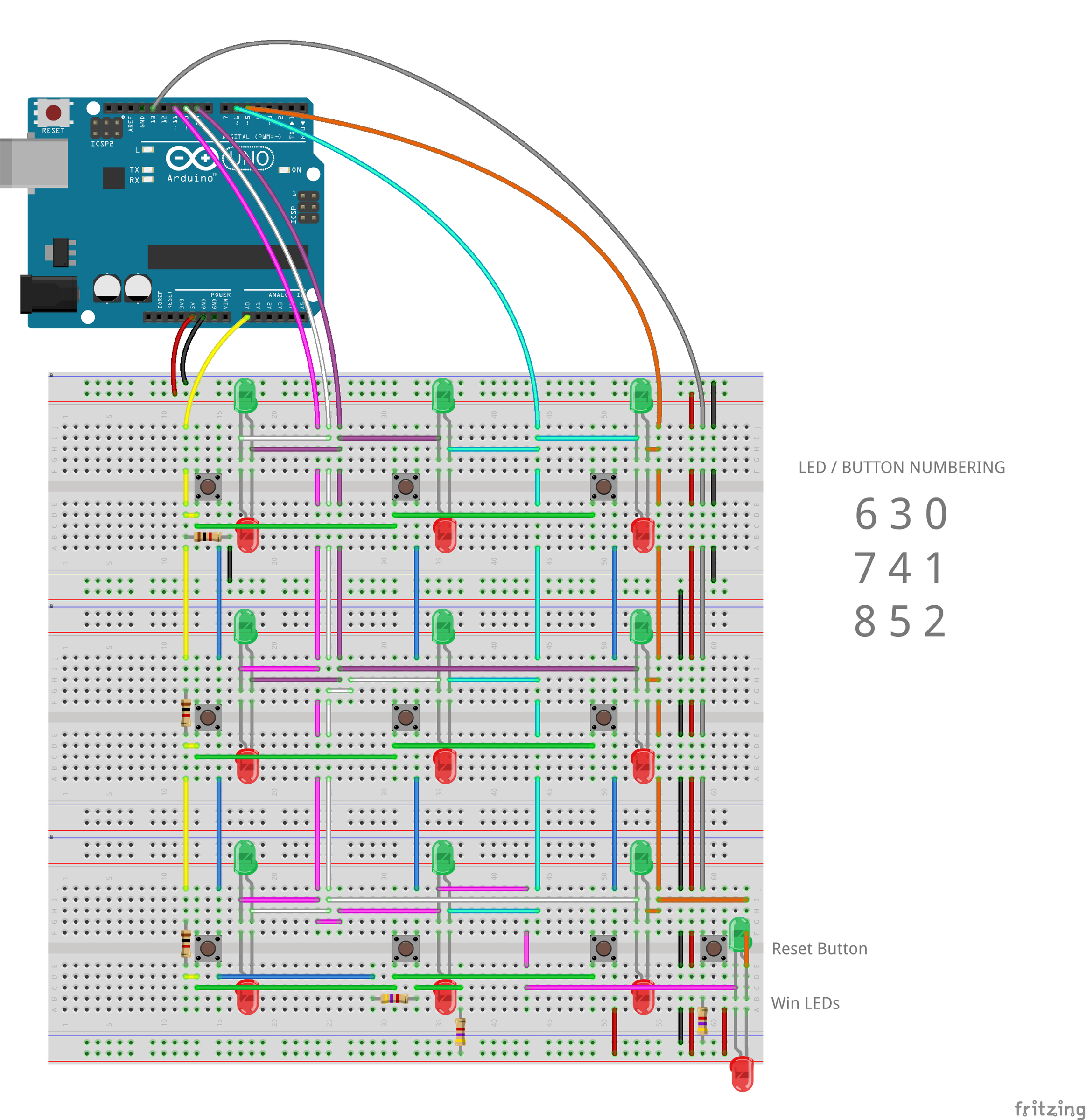 Intelligent Arduino Uno & Mega Tic Tac Toe (Noughts and Crosses) : 5 ...