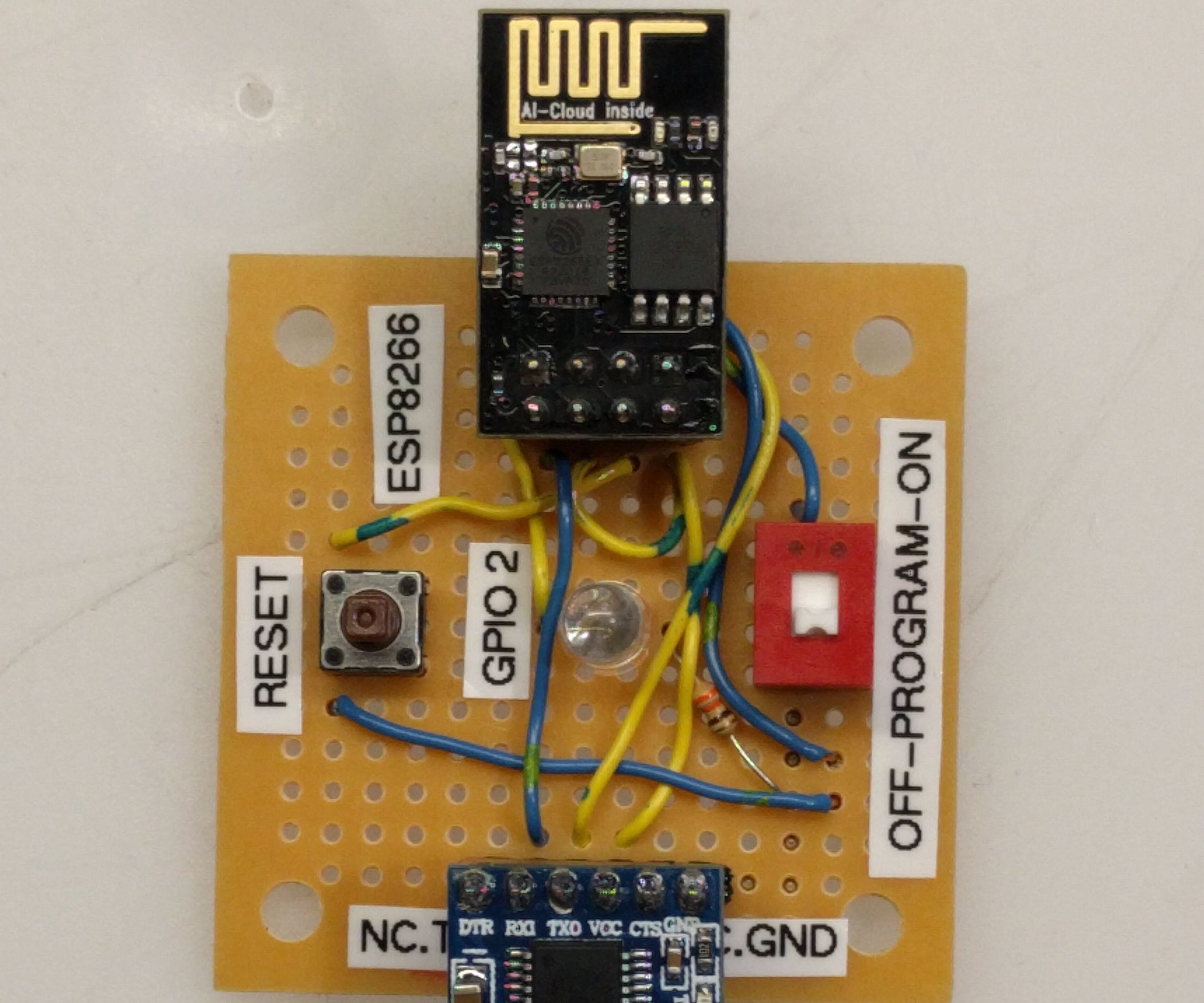 Esp8266 Esp 01 Programming Jig 4 Steps Instructables