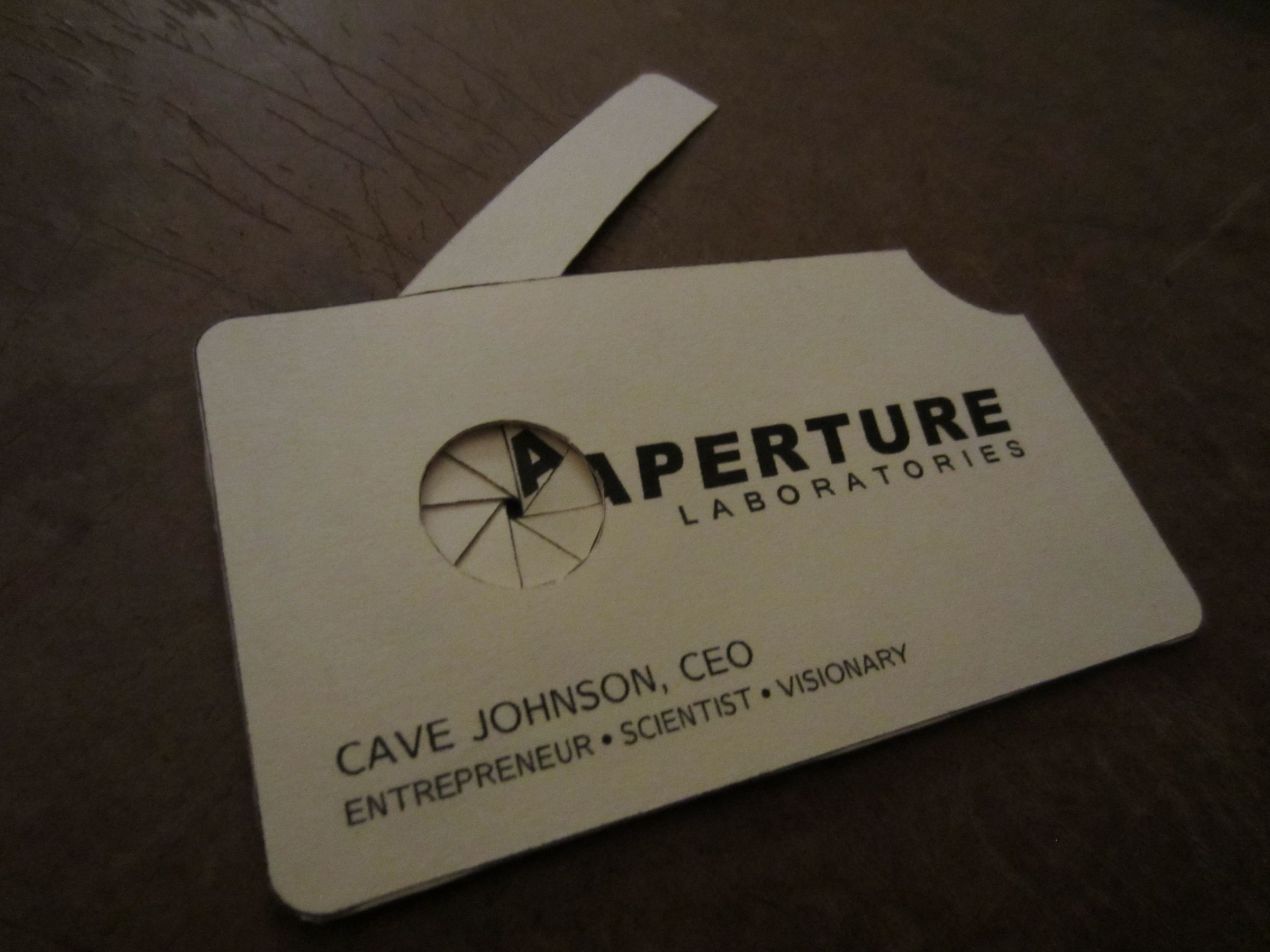 Aperture Science Business Card : 4 Steps (with Pictures) - Instructables