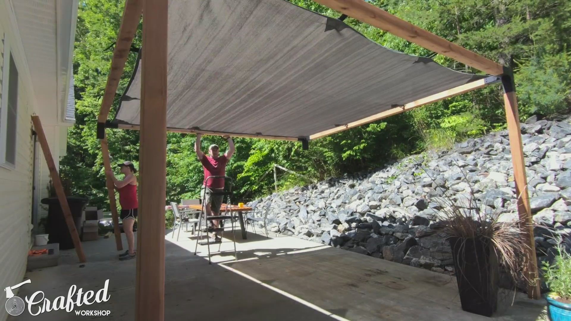 Modern Outdoor Dining Table and Pergola Build : 13 Steps (with Pictures ...