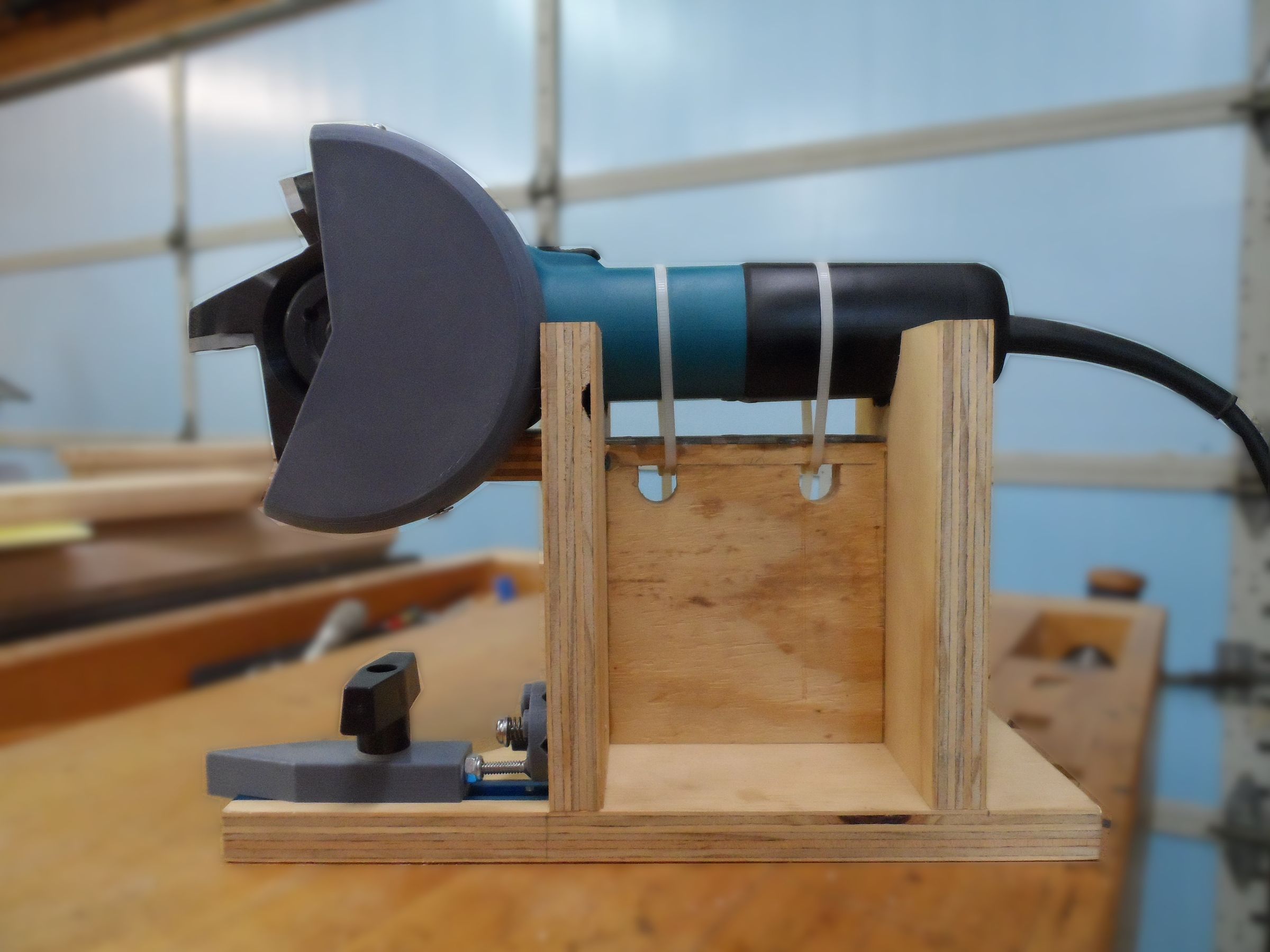 Wood Lathe Duplicator With Angle Grinder : 11 Steps (with Pictures ...