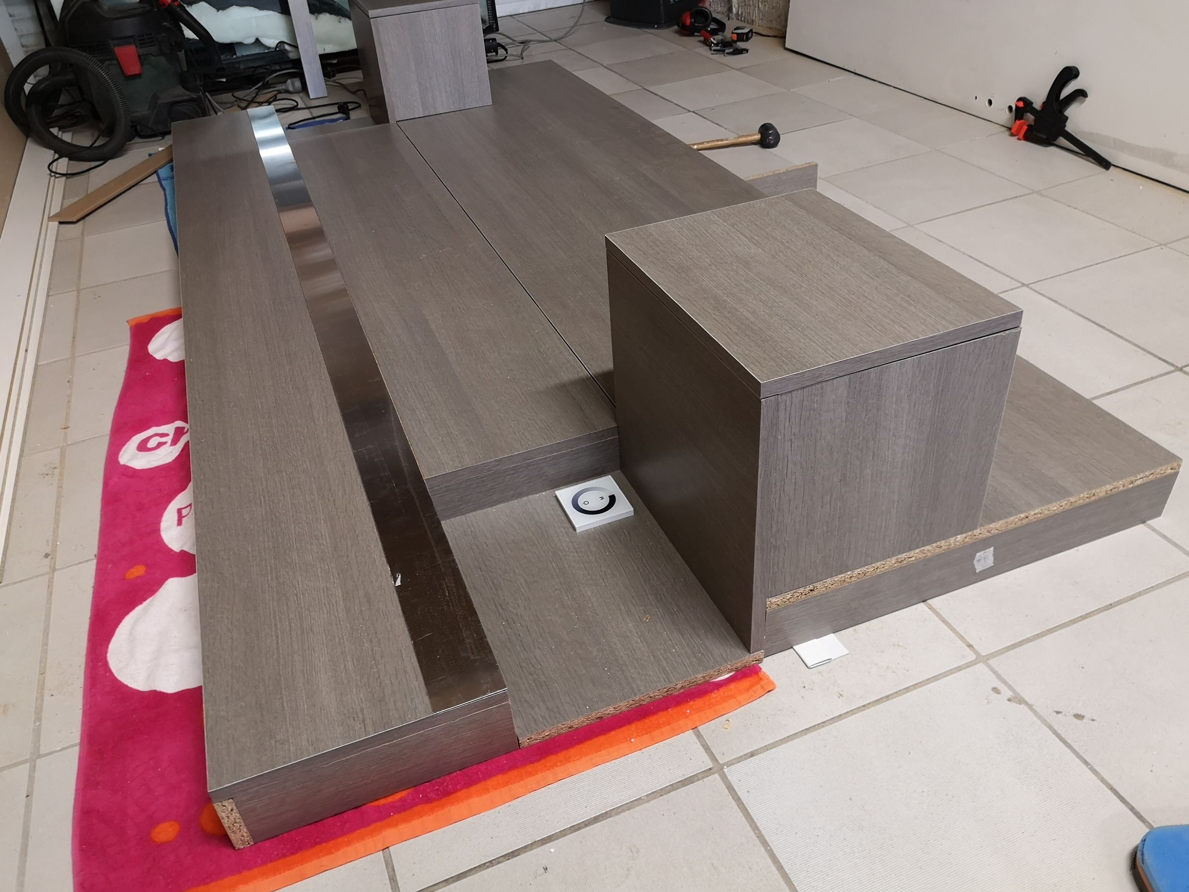 Headboard With Integrated Bedside Tables and Lighting : 14 Steps (with ...