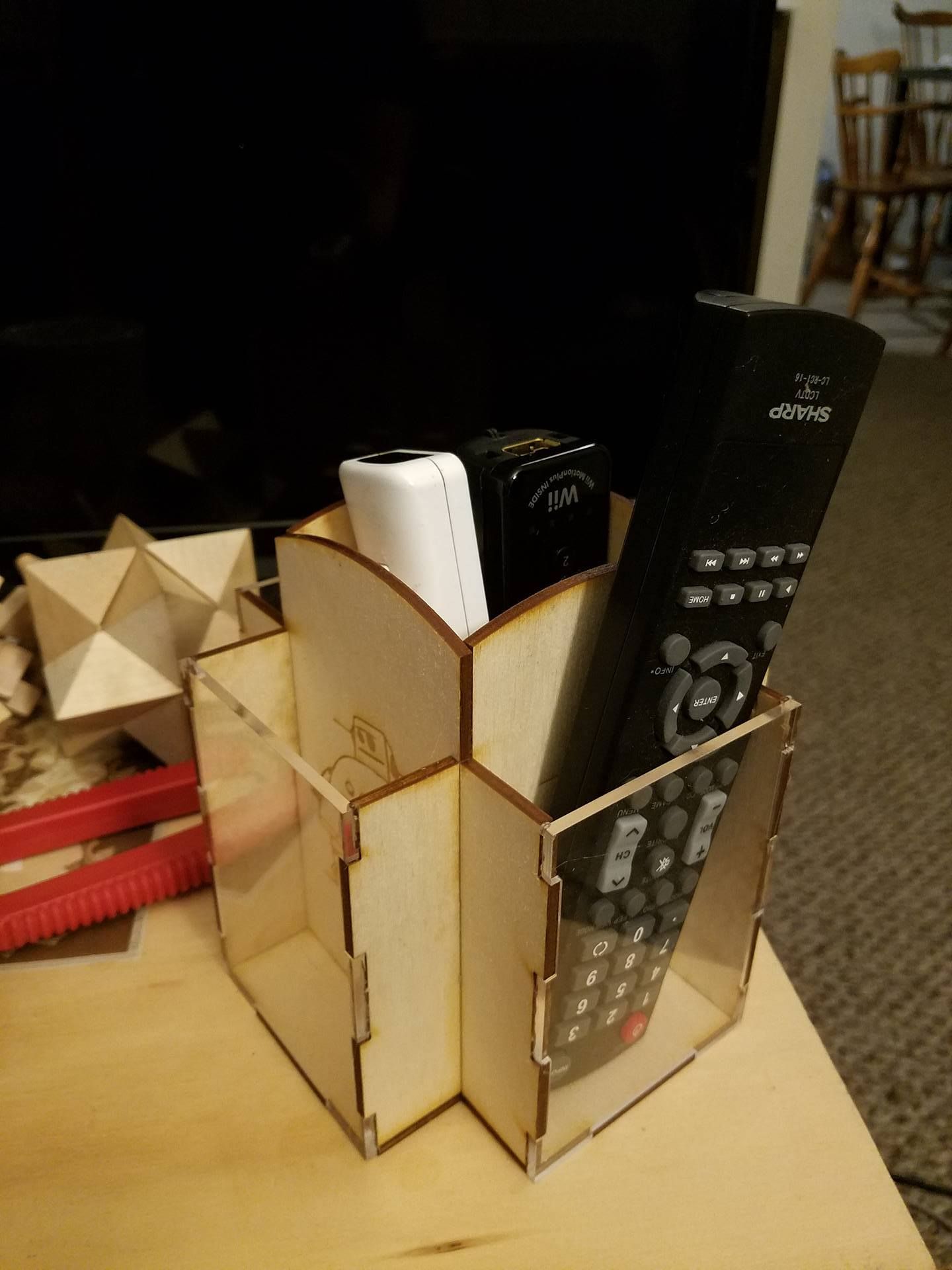 Laser Cut Remote Caddy : 3 Steps - Instructables