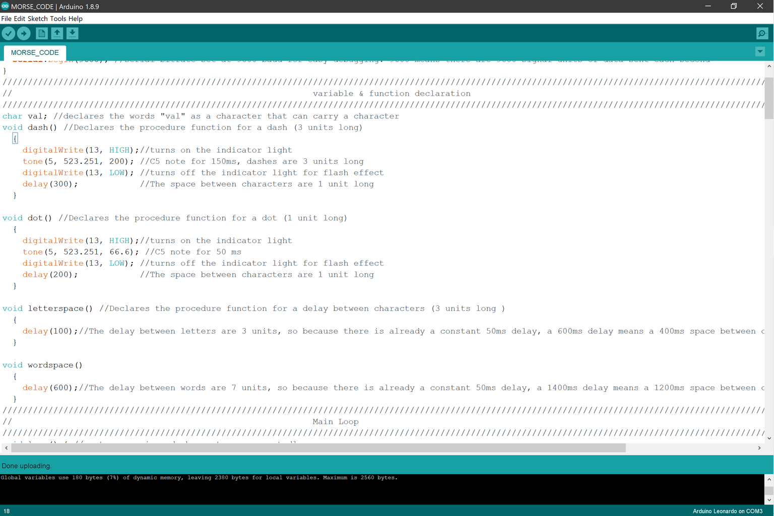 Arduino Morse Code Generator 6 Steps Instructables