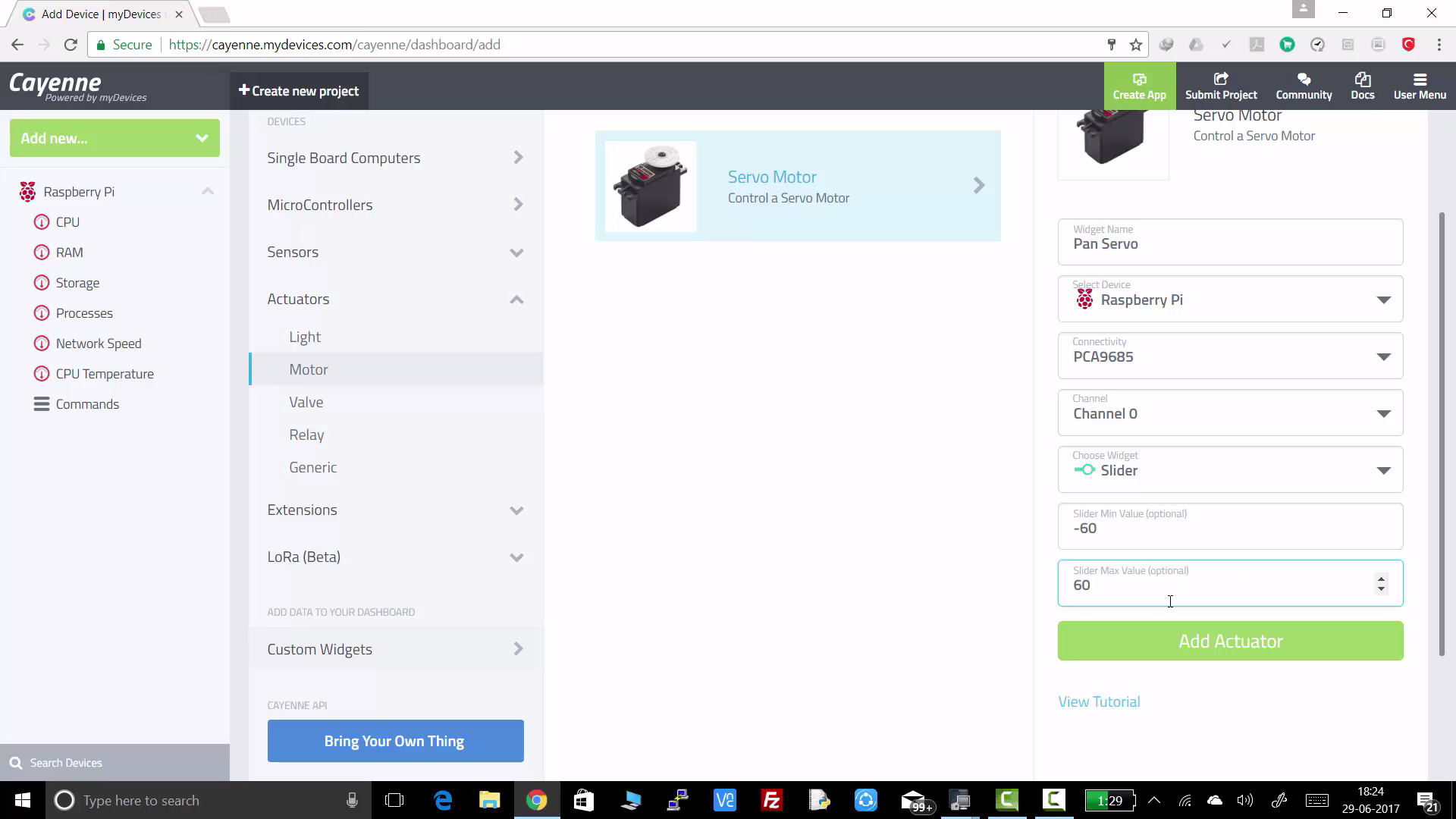 IOT Based Surveillance Camera || Raspberry Pi + Pan-Tilt Arrangement ...