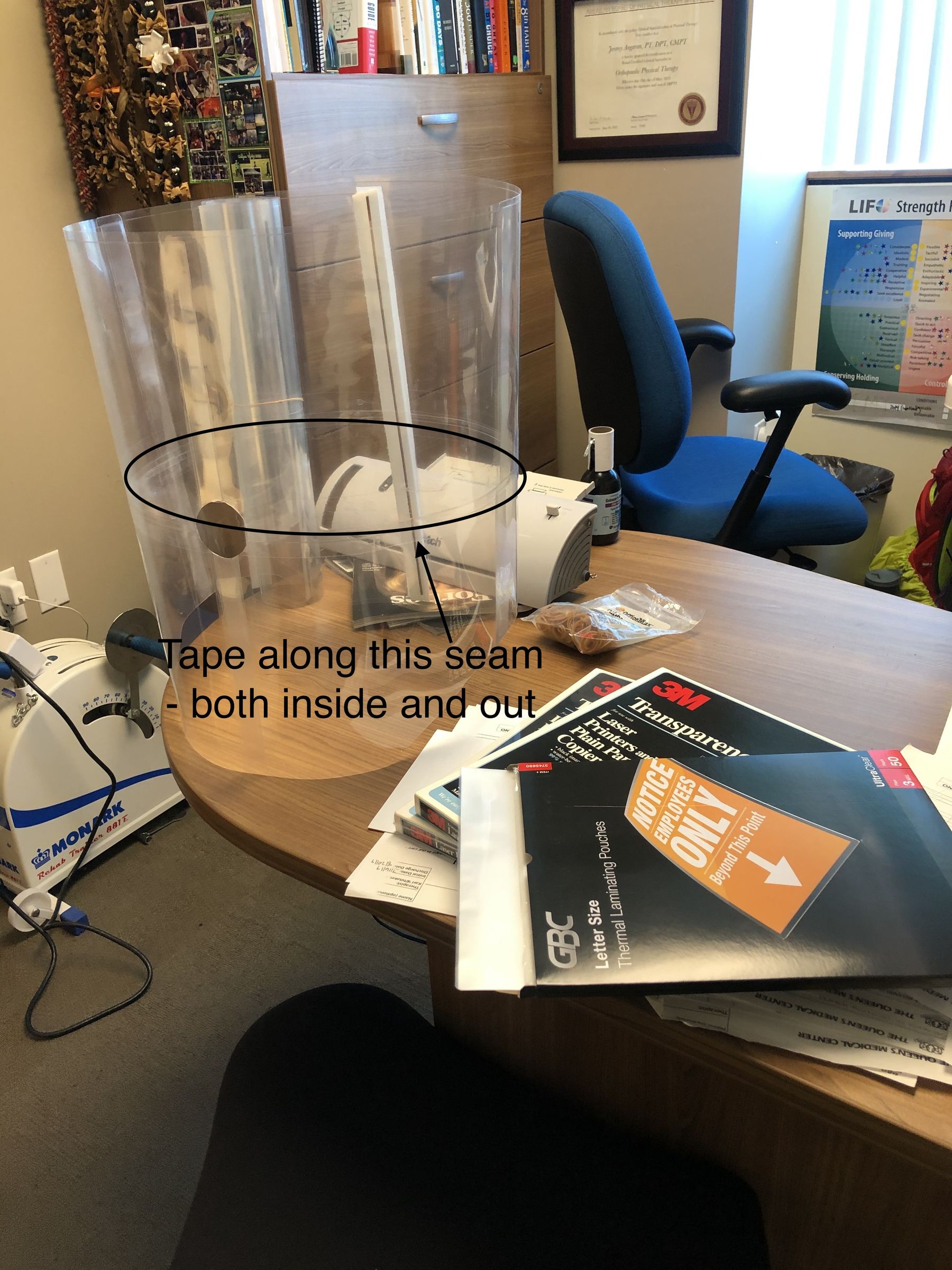 DIY N95 Mask Testing Hood Using Office Supplies : 6 Steps - Instructables