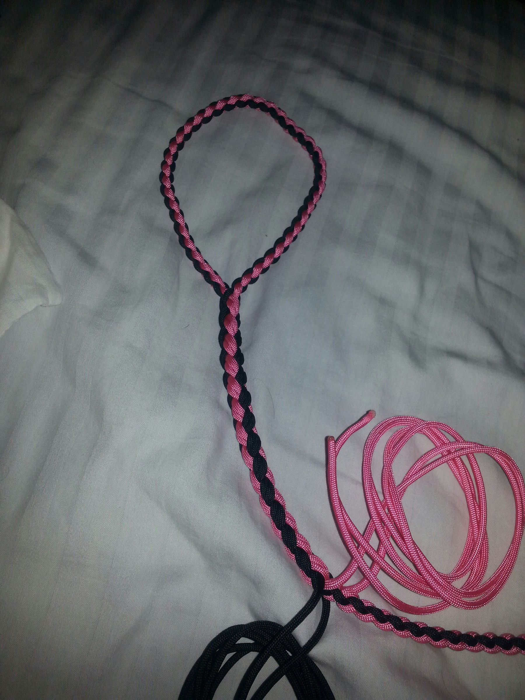 Make a 4 Strand Round Braid Paracord Leash With Hand Loop and ...