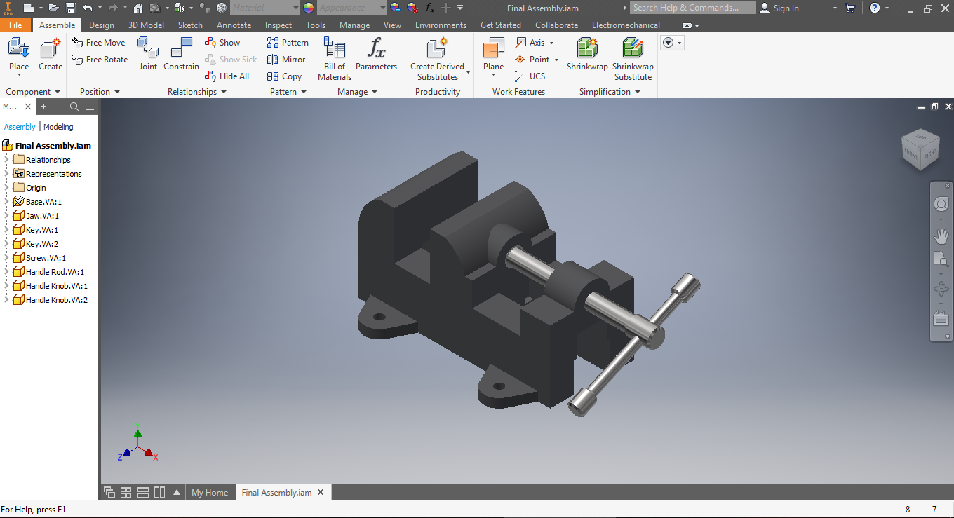 How to Create a Vise Assembly on Inventor : 8 Steps - Instructables