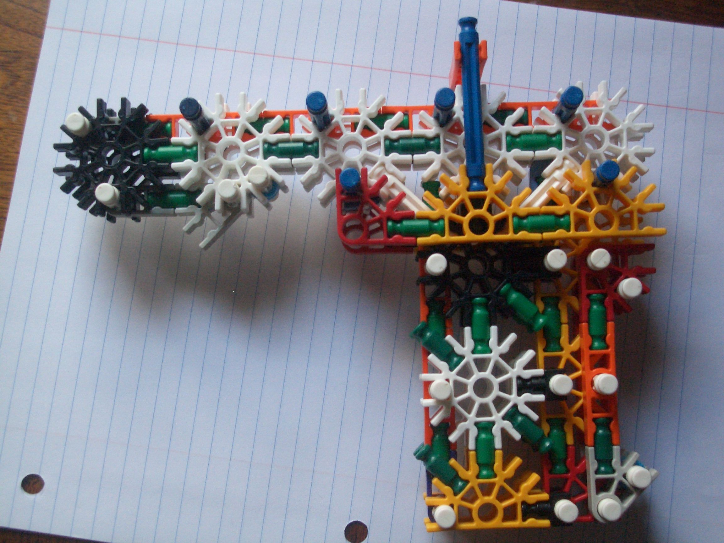 Knex Easy to Make and Powerful Pistol : 5 Steps - Instructables