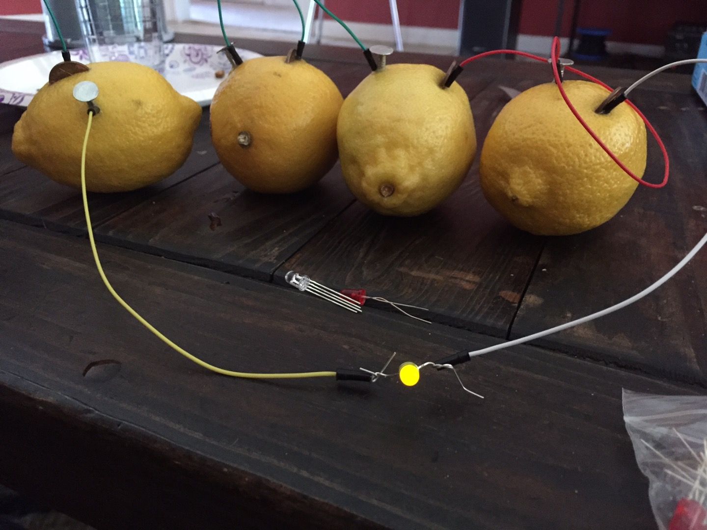Lemon Batteries: Lighting an LED With Lemons : 3 Steps (with Pictures ...
