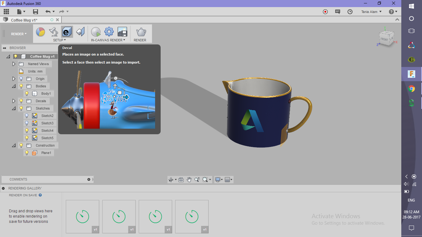 Creating a Coffee Mug Using Fusion 360: One of the Simplest Things to ...