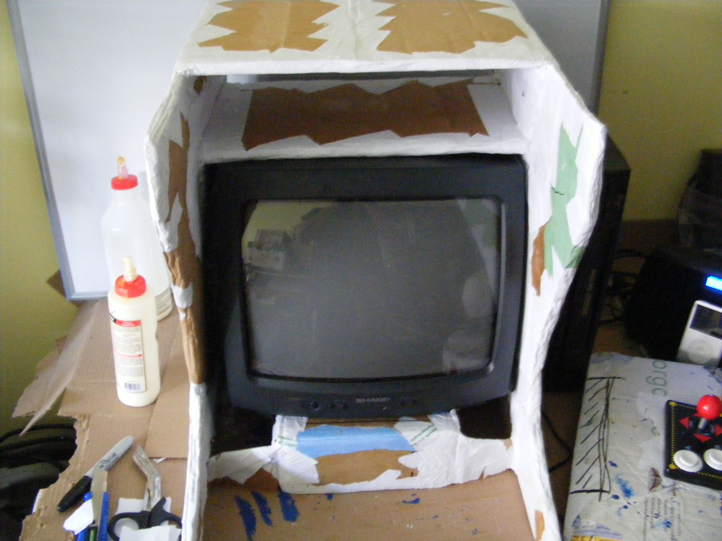 Cardboard Bar Top Arcade Game Console - Lithium Rain Recycled ...