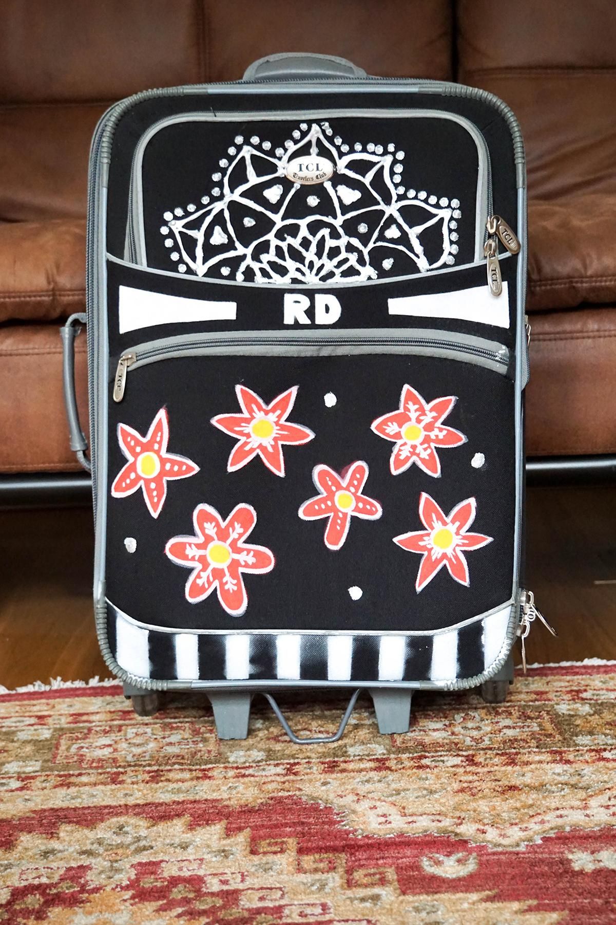 Fun Ways to Decorate a Suitcase | Painting Fabric Luggage : 8 Steps ...
