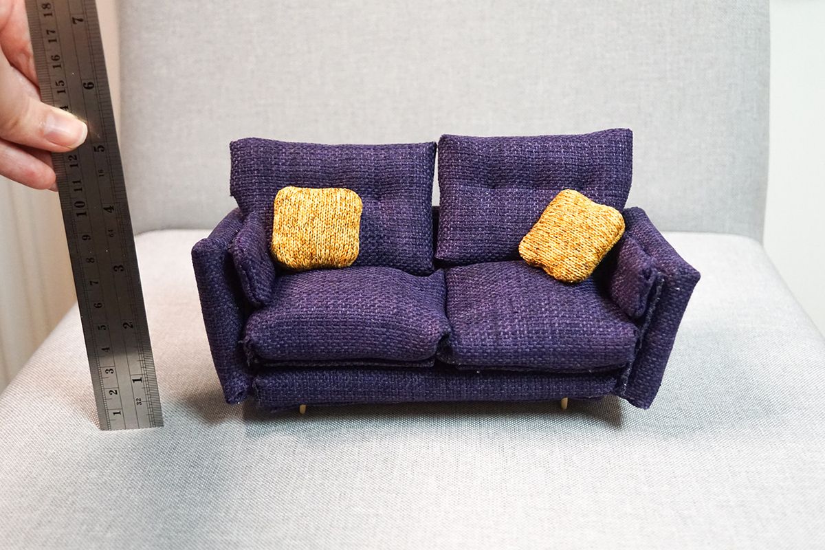 DIY Miniature Sofa! | How to Make Your Own Tiny Comfy Couch : 15 Steps ...