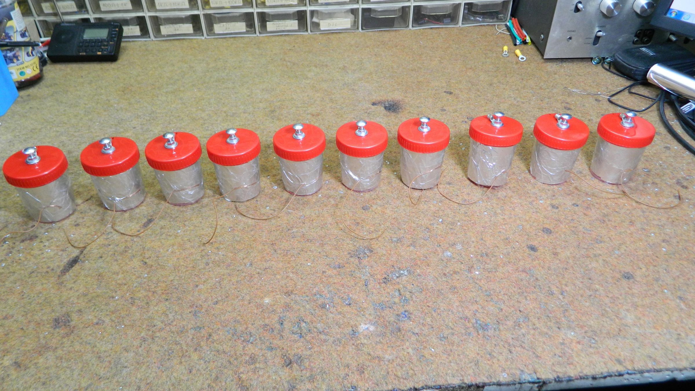 High Voltage Marx Generator With Homemade Salt Water Capacitors ...