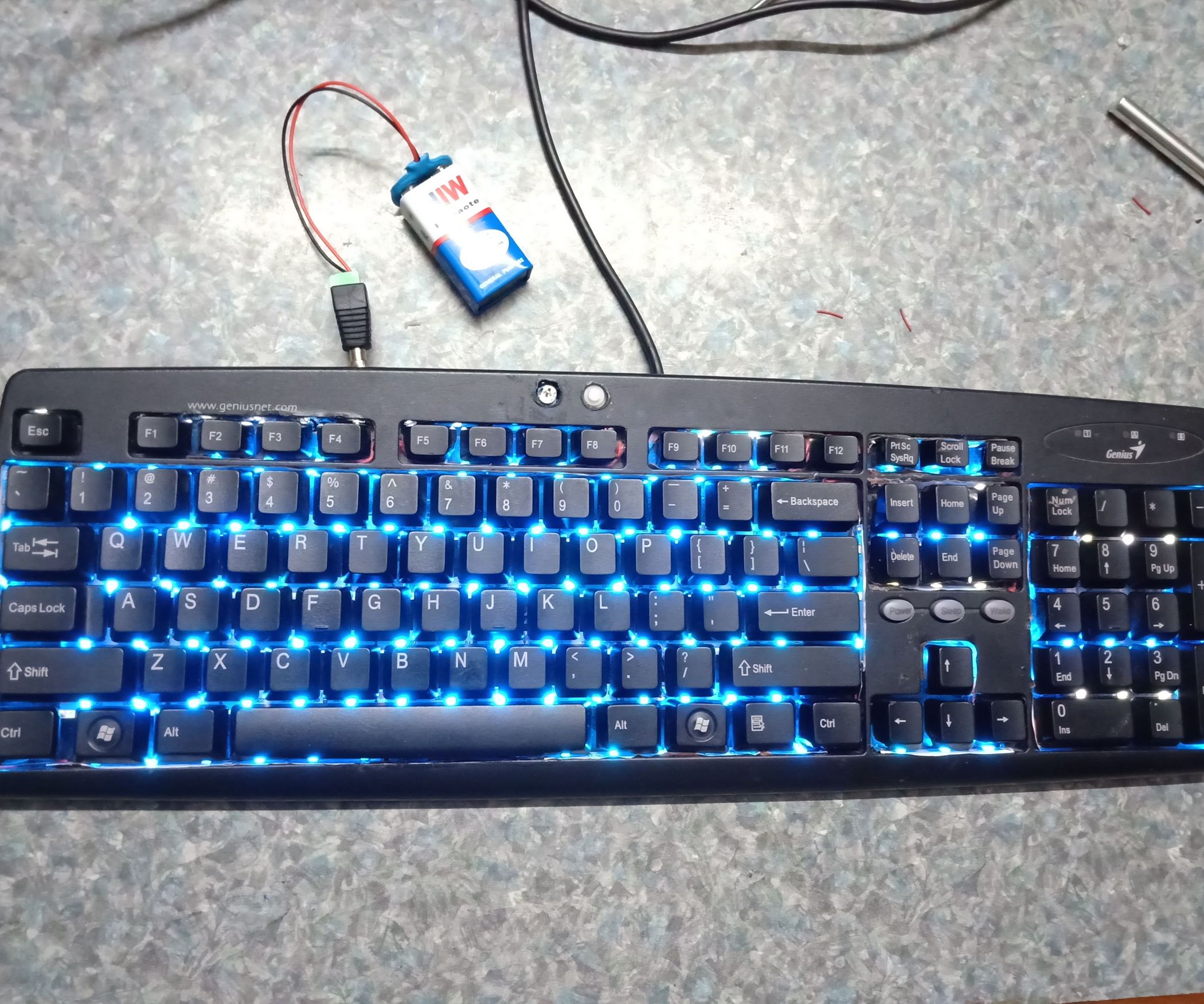 Backlit Keyboard (Blue) : 7 Steps (with Pictures) - Instructables