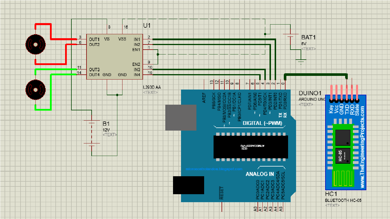 Mobile Controlled Car Using Arduino+Bluetooth Module : 6 Steps (with ...