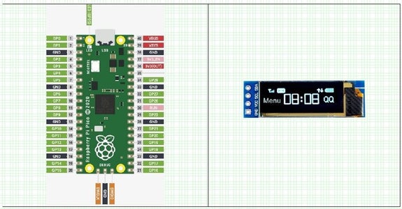 Raspberry Pi Pico -- 128x32 OLED Display Interface (SSD1306) : 7 Steps ...