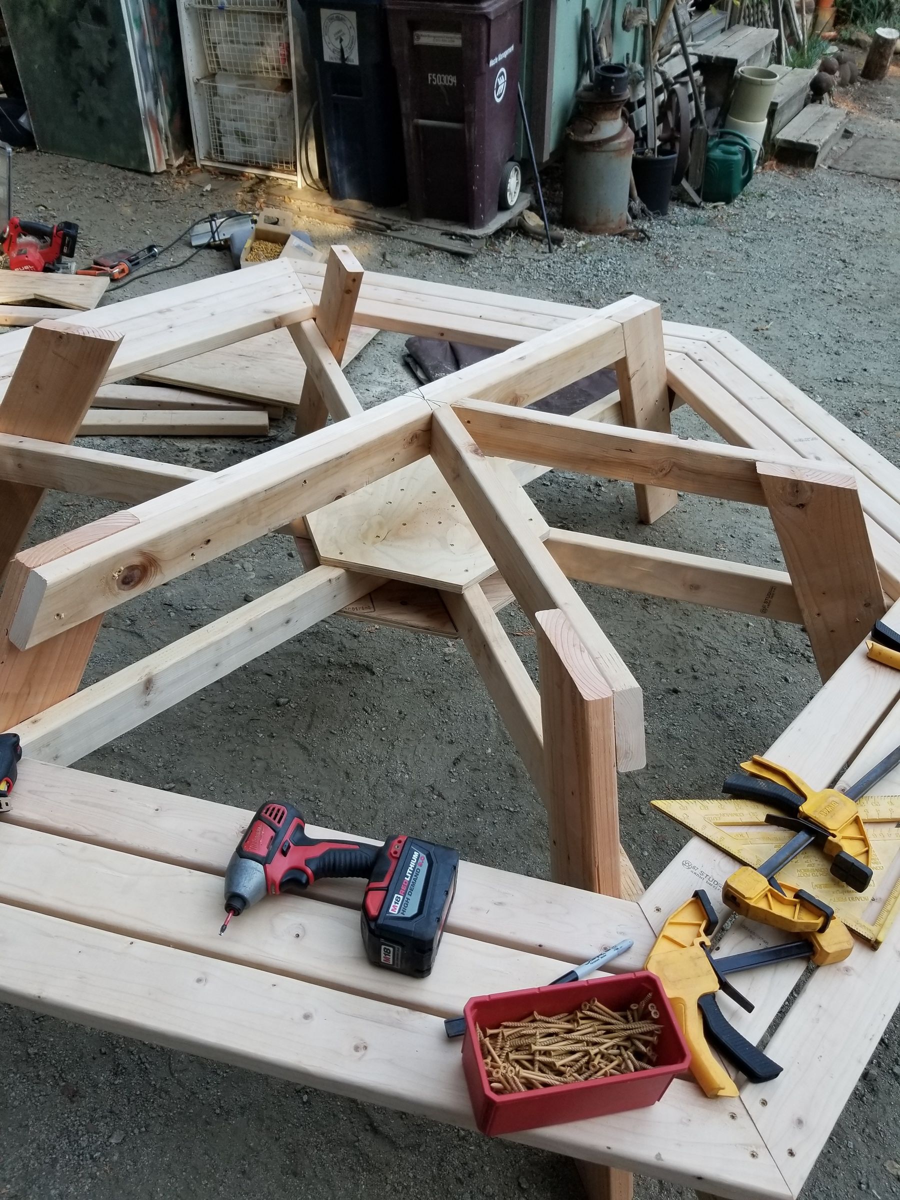 How to Build a Hexagonal Picnic Table : 18 Steps (with Pictures ...