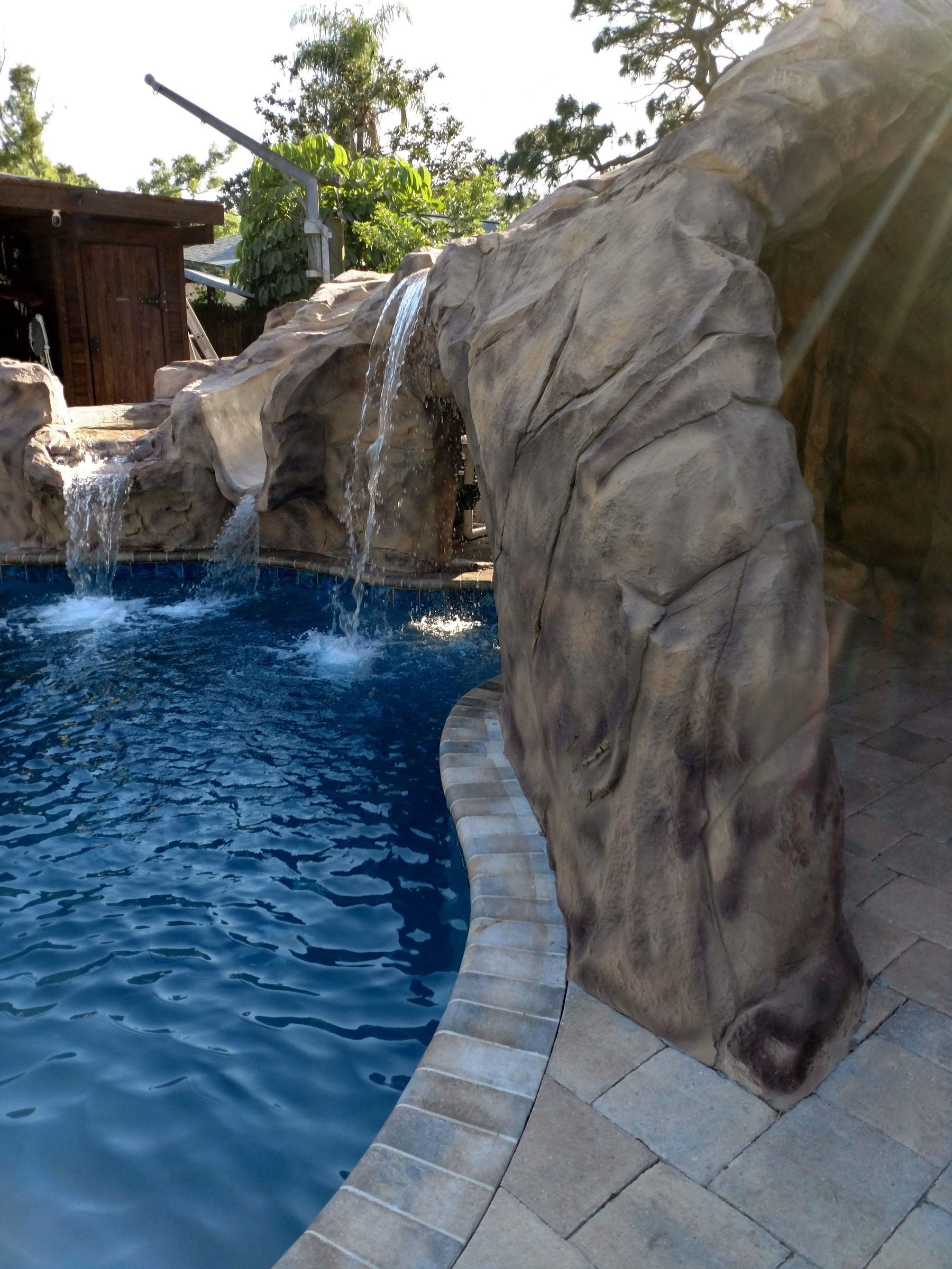 Backyard Pool Grotto With Slide and Hot Tub. : 8 Steps (with Pictures ...
