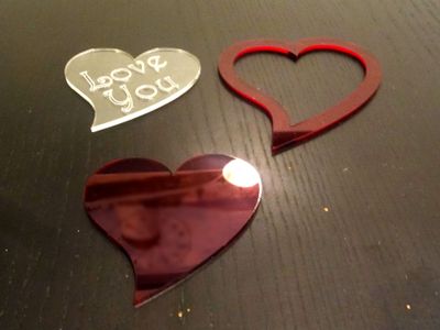 Laser Cutting and Acrylic Welding Valentine Hearts. : 3 Steps (with ...