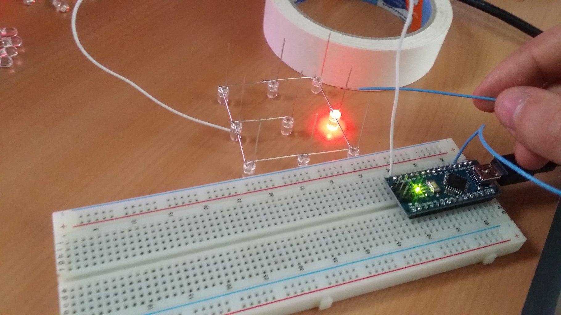 Diy 3x3x3 Led Cube For Arduino Nano 7 Steps With Pictures Instructables