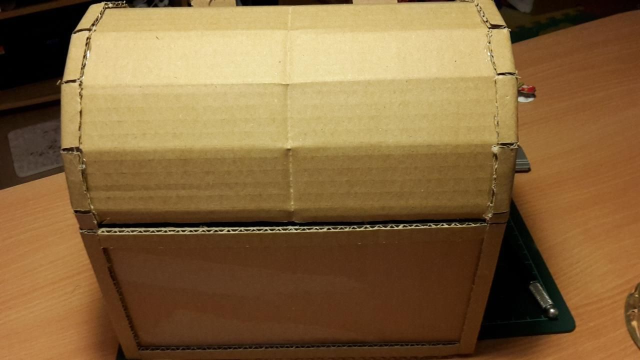 Easy Treasure Chest From Cardboard Box : 9 Steps (with Pictures ...