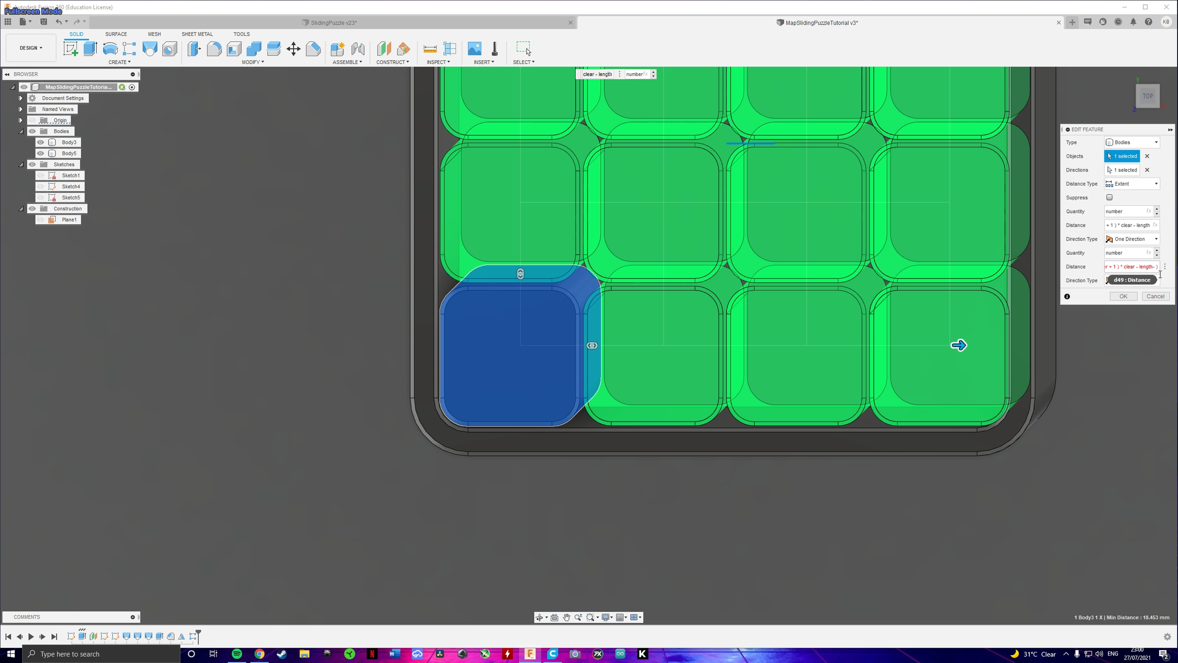Map Sliding Puzzle 3D Printed - Fusion 360 : 28 Steps (with Pictures ...
