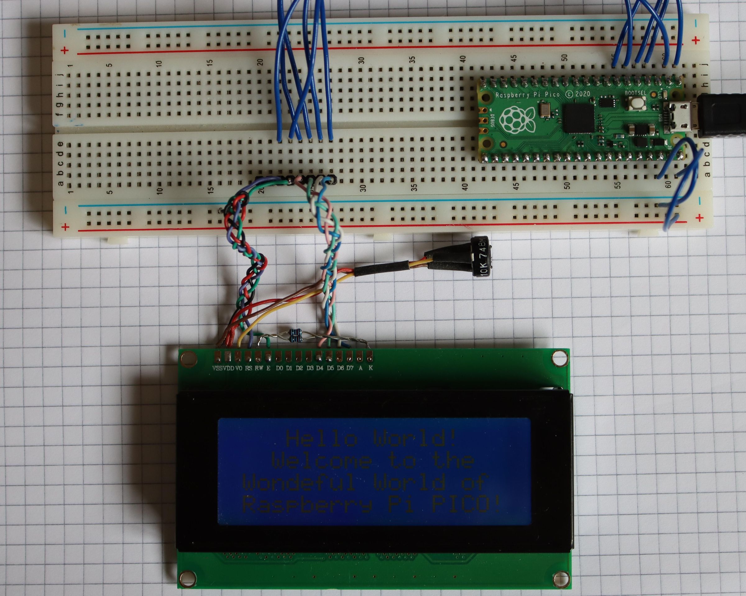 Raspberry Pi PICO LCD (not I2C) : 5 Steps - Instructables