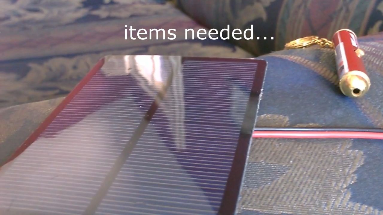 Solar Powered Laser (pointer) - One "hobby Size" Panel Runs It ...