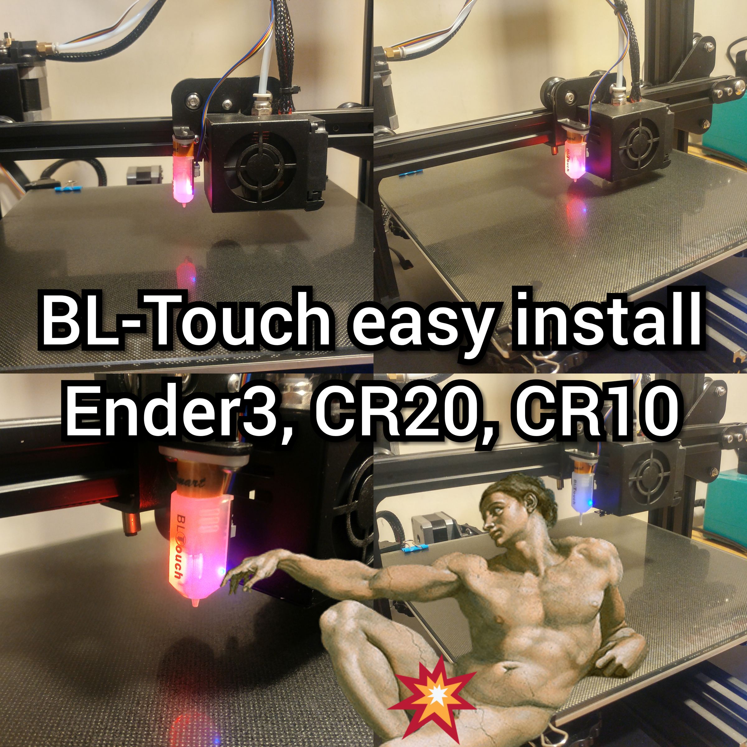 BL-touch Easy Install on Creality CR20, or Ender 3 : 4 Steps ...