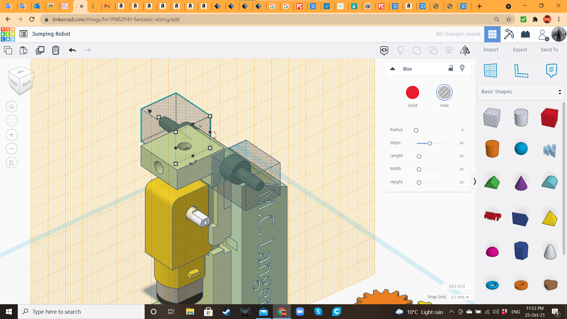 Tinkercad Robotics for School: Gerbil, the Jumping Robot! : 18 Steps ...