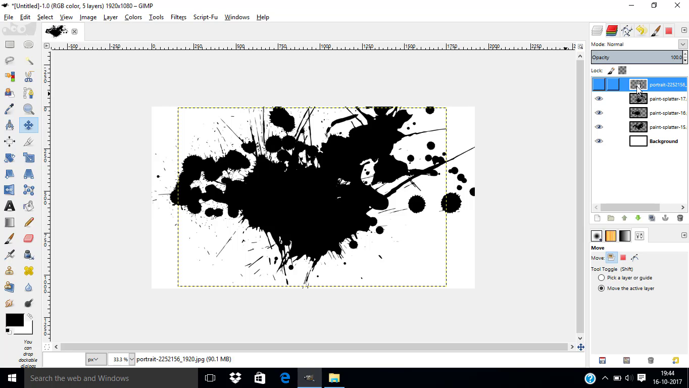 Create Ink Splash Effect in GIMP | Photoshop Alternative : 12 Steps ...