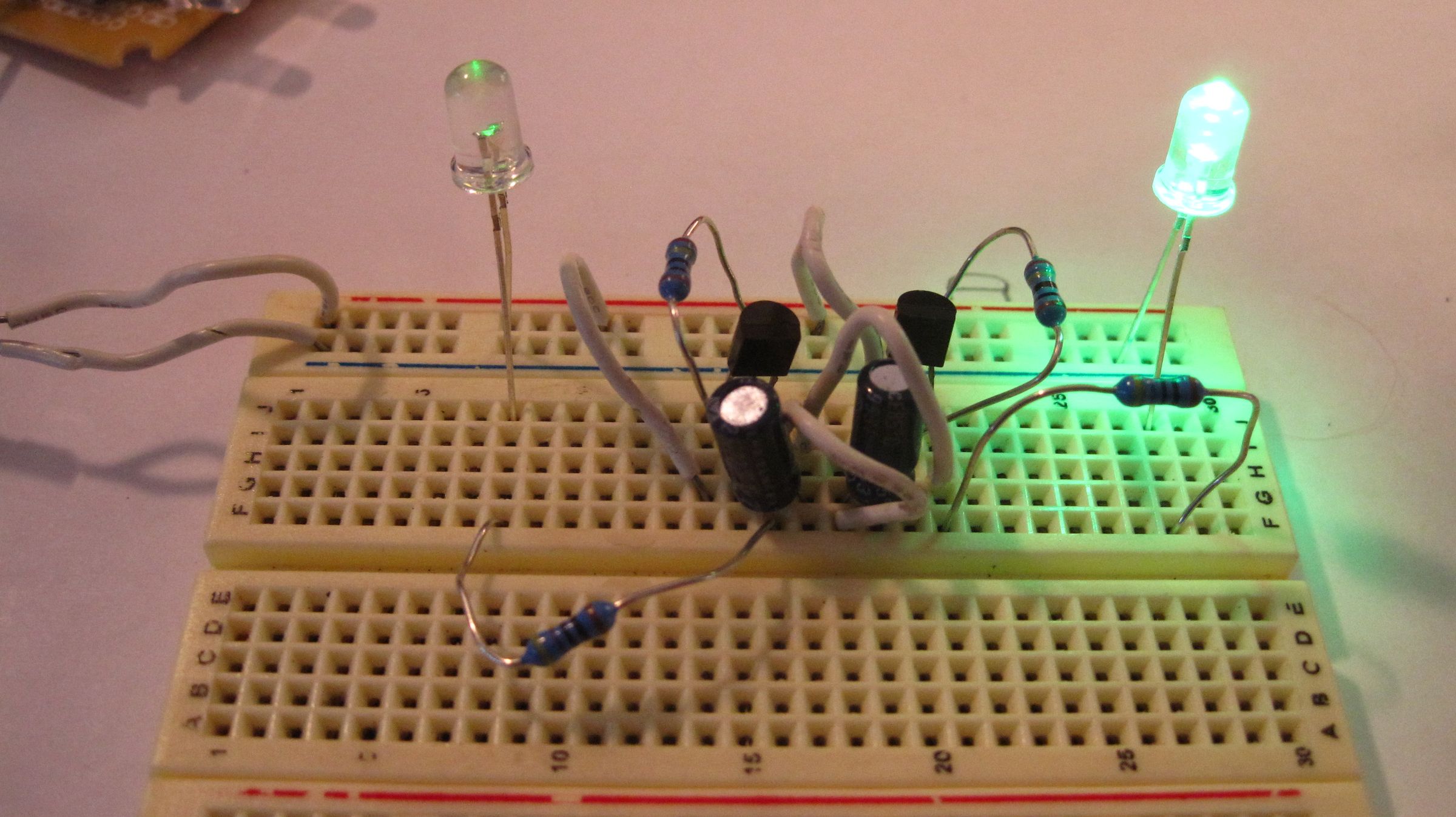 Two Transistor LED Flasher Circuit : 5 Steps - Instructables