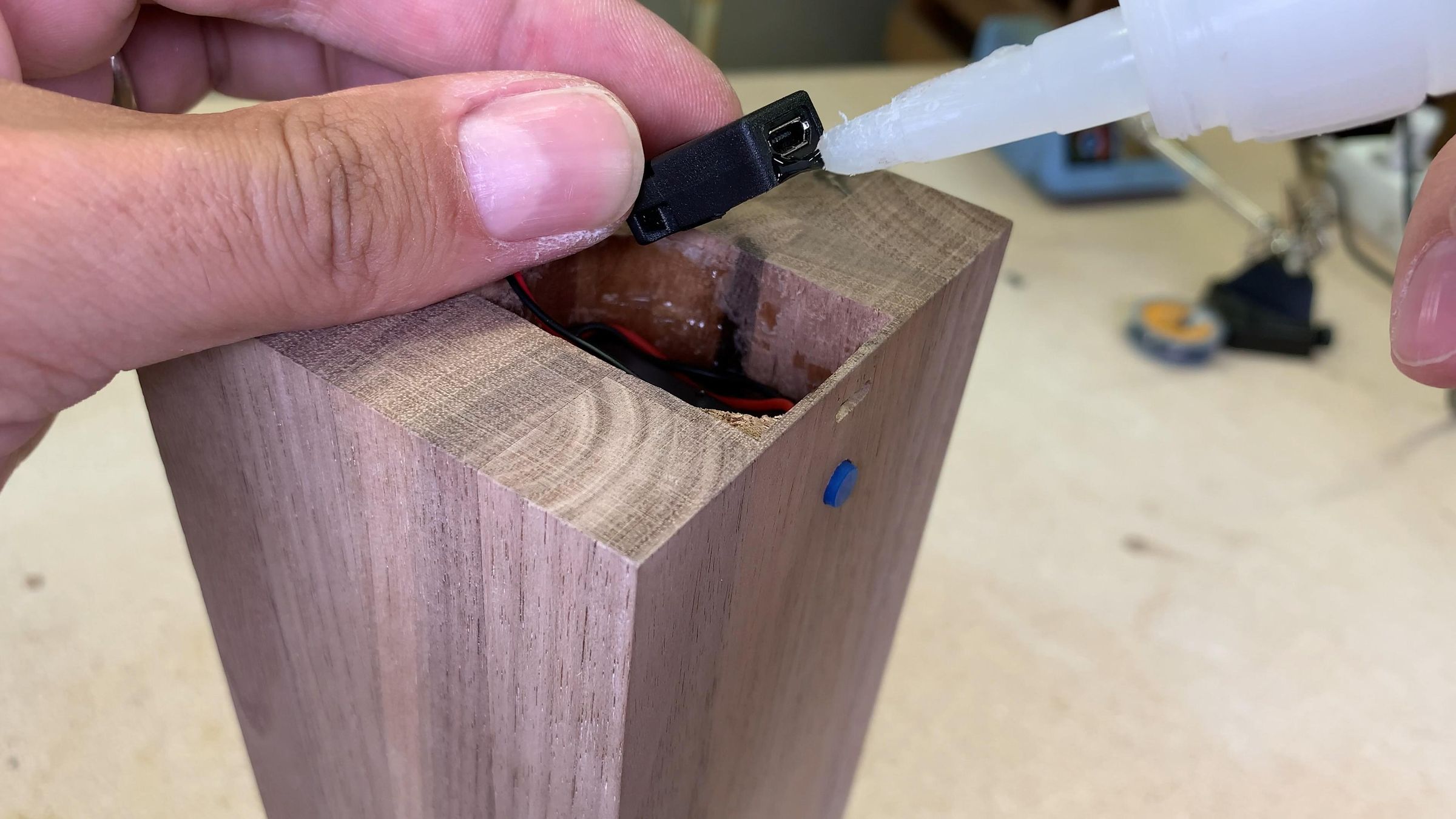 Epoxy Resin and Walnut LED Night Lamp : 18 Steps (with Pictures ...
