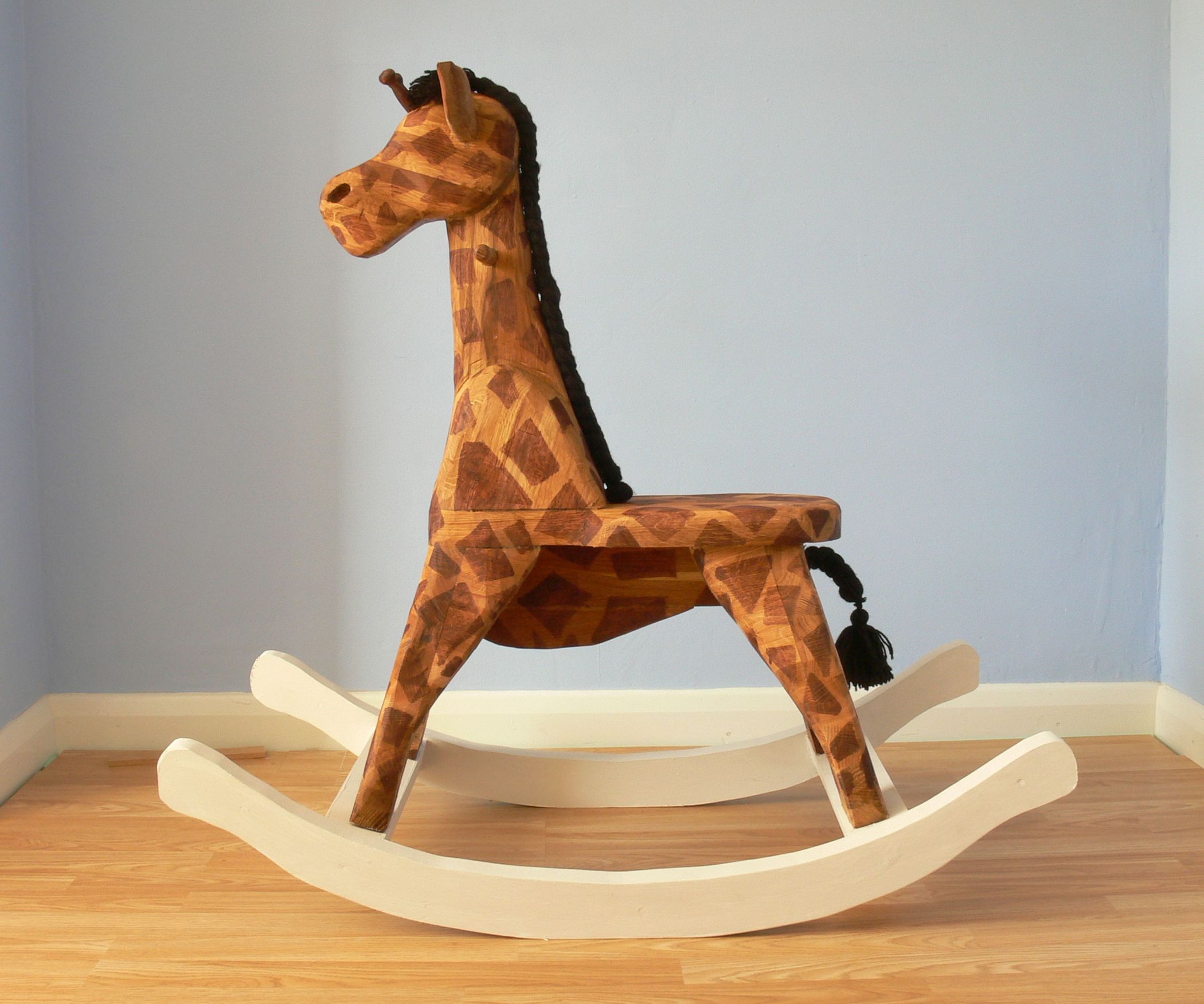 Wooden Rocking Horse Giraffe - Made Out of Kitchen Worktop : 14 Steps ...