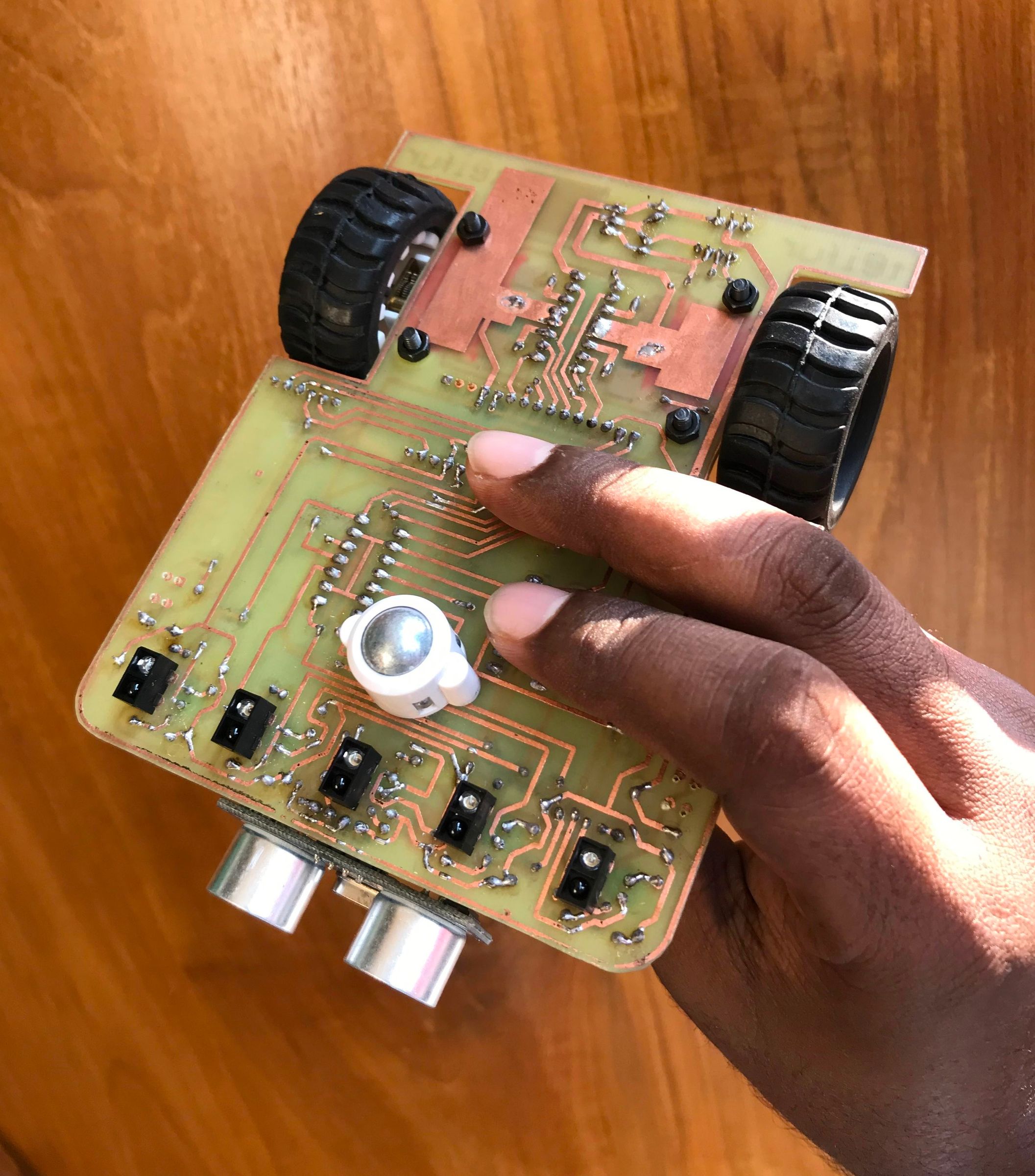 PCB BOT (Line Following, Obstacle Avoiding & Bluetooth Controlled Robot ...