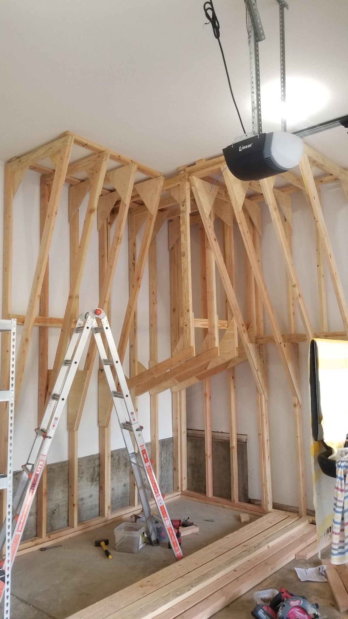 How to Build a Garage Bouldering Wall With Inside Storage Shelves : 13 ...