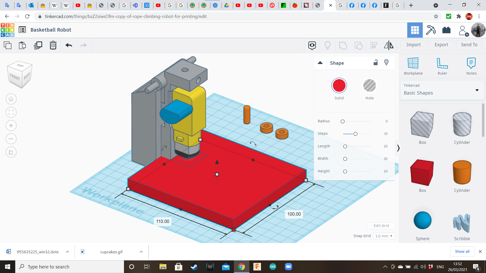 Tinkercad Robotics for School: Basketball Machine! : 16 Steps (with ...