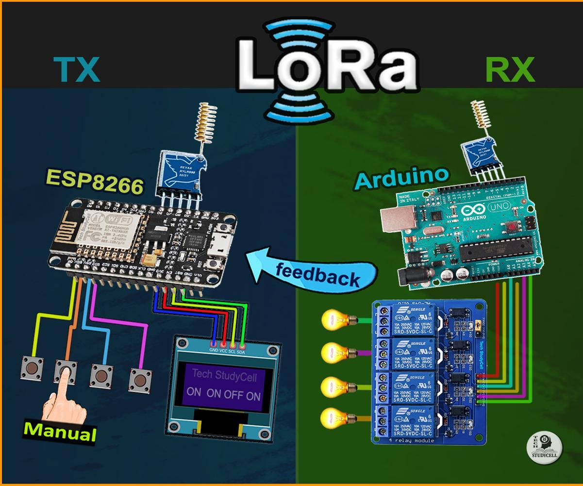 Lora Project Arduino Esp8266 Control Relay With Feedback 2022 9 Steps 1035